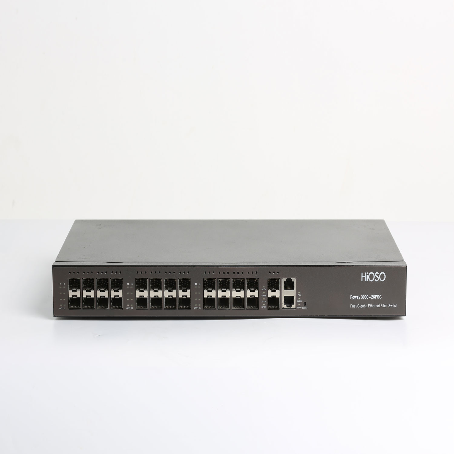 HiOSO Gigabit WEB Management 1U Rack 24 Port สวิตช์ไฟเบอร์ออปติก